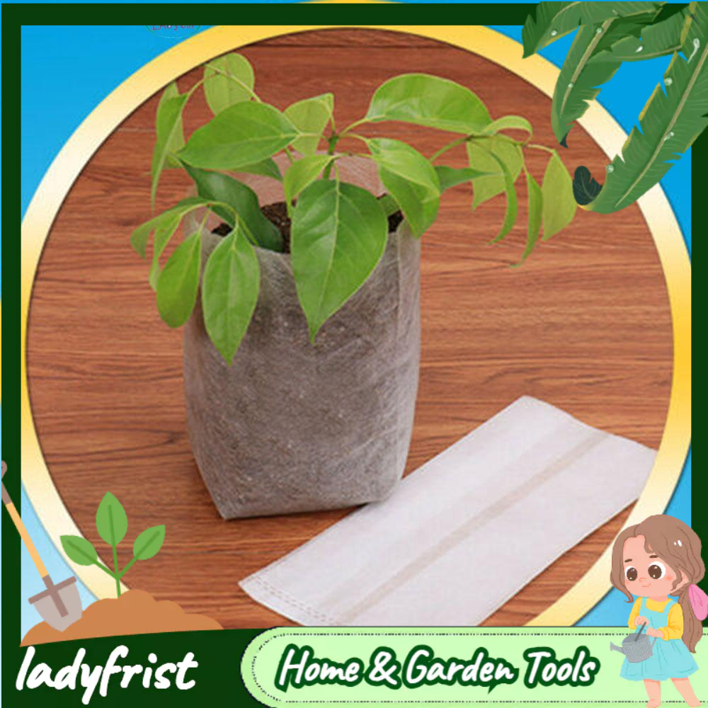 LDF Tree Planting Bag Seedling Pots 100pcs Biodegradable Non-Woven ...