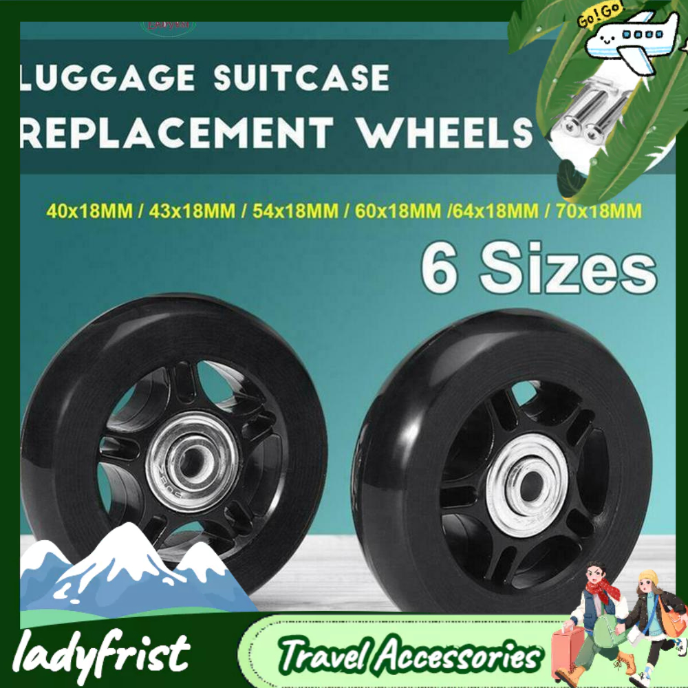 1Set Luggage Wheel Suitcase Replacement Wheels Black with Screw ...