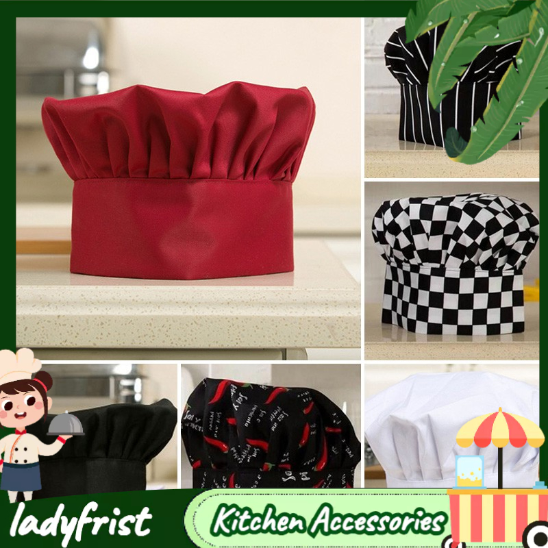 Adjustable Men Kitchen Baker Chef Elastic Cap Hat Catering Cook Hotel ...