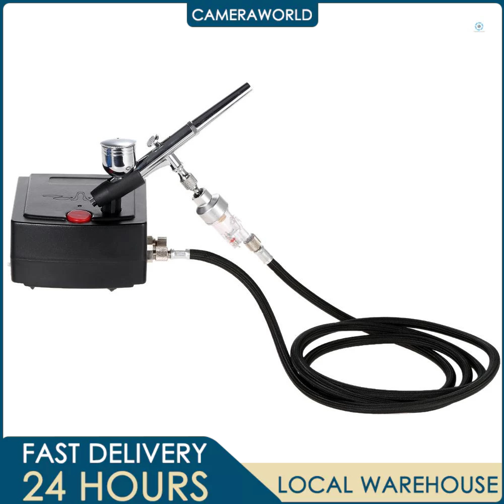 Professional Gravity Feed Airbrush Air Compressor Kit for Art Painting ...