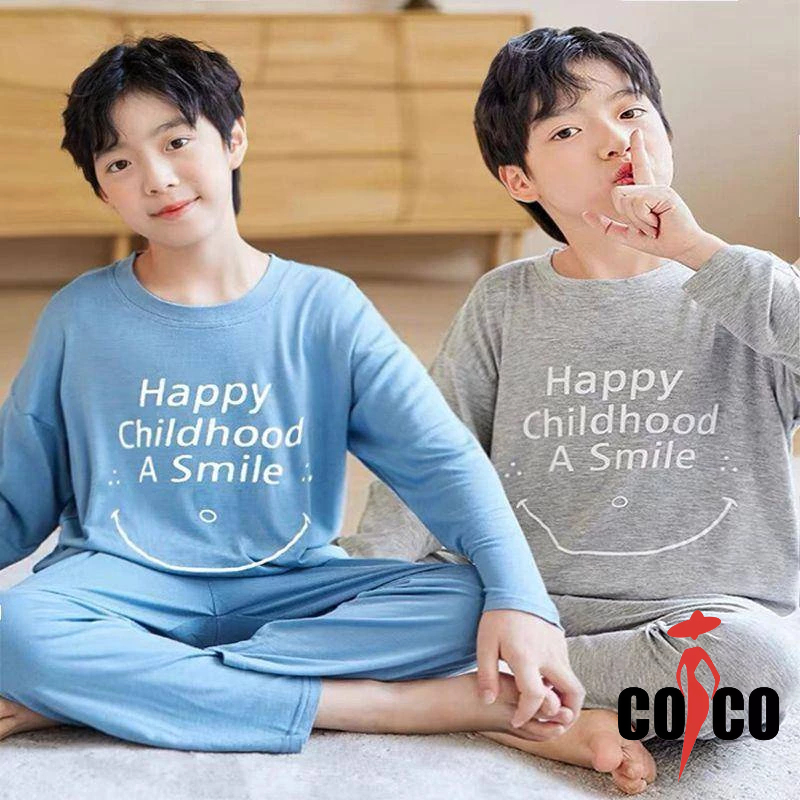 Children's Pajamas Boys Autumn Clothes Modal Long-Sleeved Homewear ...