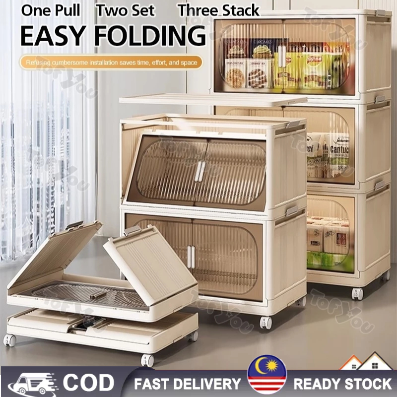 1/2/3/4/5/6 Layers Foldable Multipurpose Double Storage Cabinet ...