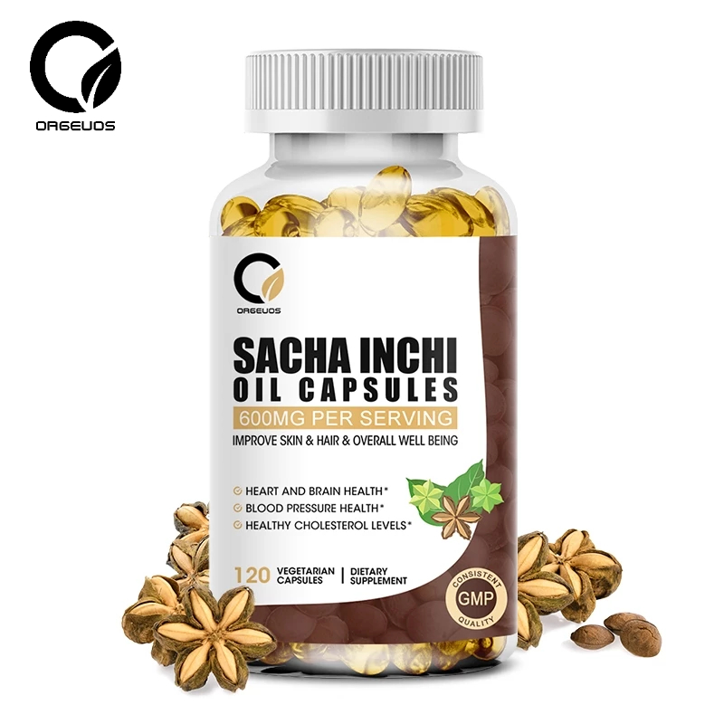 Orgeuos Sacha Inchi Oil Capsules Improve Skin & Hair & Heart & Brain ...