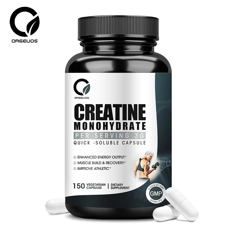 Orgeuos Creatine Monohydrate Capsule 3000mg Per Restore Physical