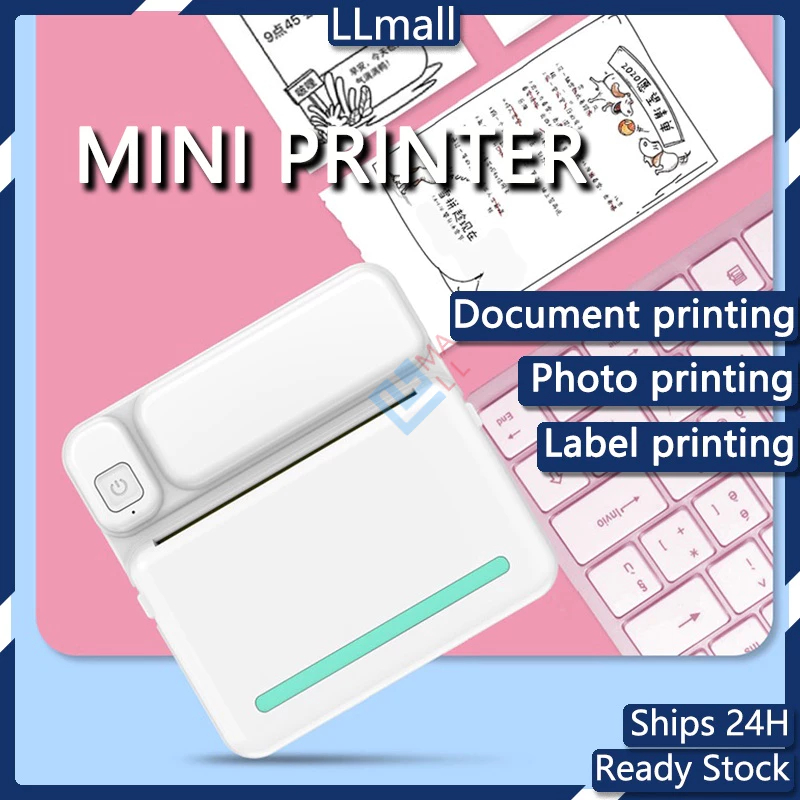 Mini Portable Thermal Printer Paper Photo Pocket Thermal Printer Mini ...