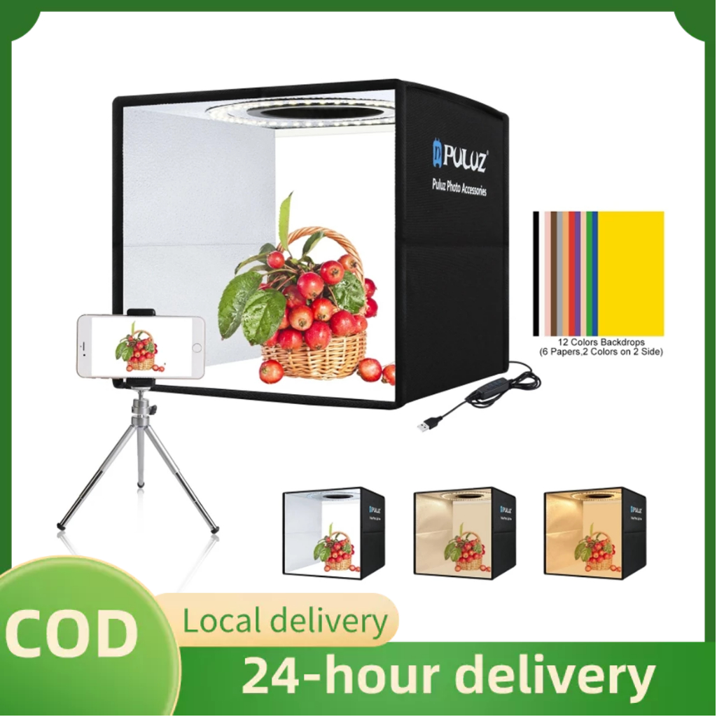 ⚡️Super Fast Delivery⚡️Puluz 25cm LED Product Case Lightbox Folding ...
