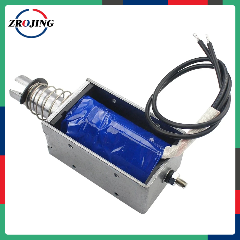 DC12V Electromagnet strong push-pull solenoid Electromagnet long stroke ...