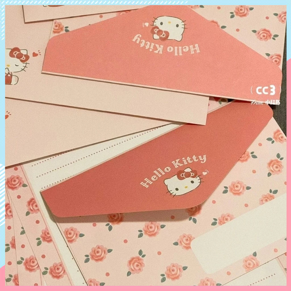 Sanrio Envelope Letter Hello Kitty Cowhide Envelope Anime Cartoon Cute ...