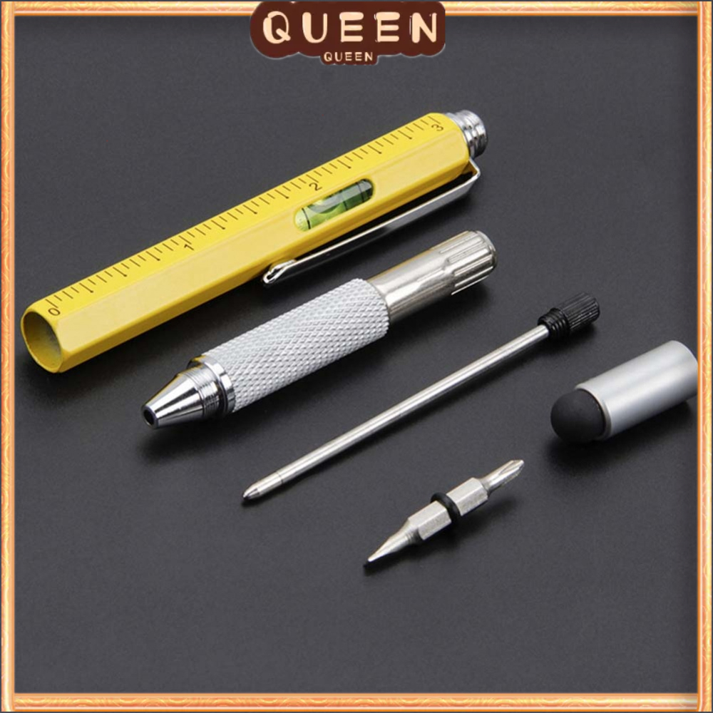 1PC 6 In 1 Multi-function Tool Pen Carpenter Construction Tools Metal ...