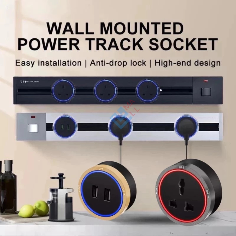 Track Socket Adapter Malaysia Plug Universal Room Kitchen USB charger ...
