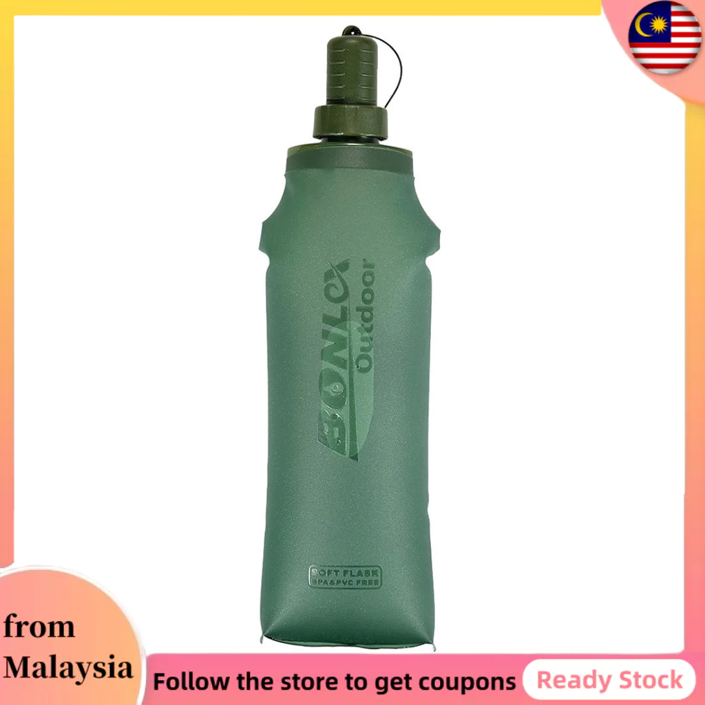 TPU Folding Soft Flask Sport Water Bottle Running Camping Hiking Water ...