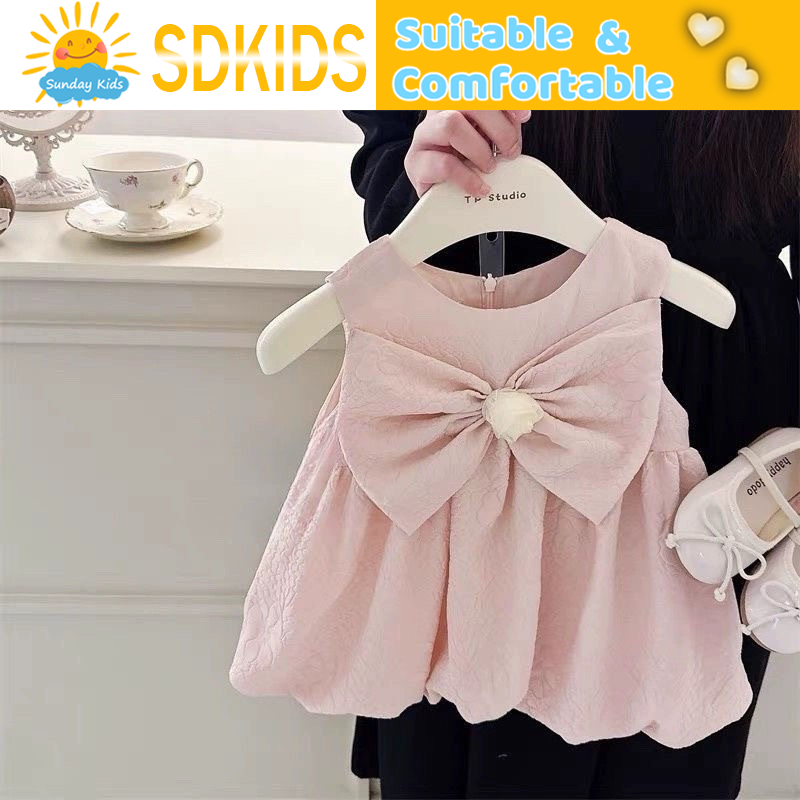 PaulaBaby Dress For Kids Girl Summer Pink Princess Dress For 1-4Y Kids ...