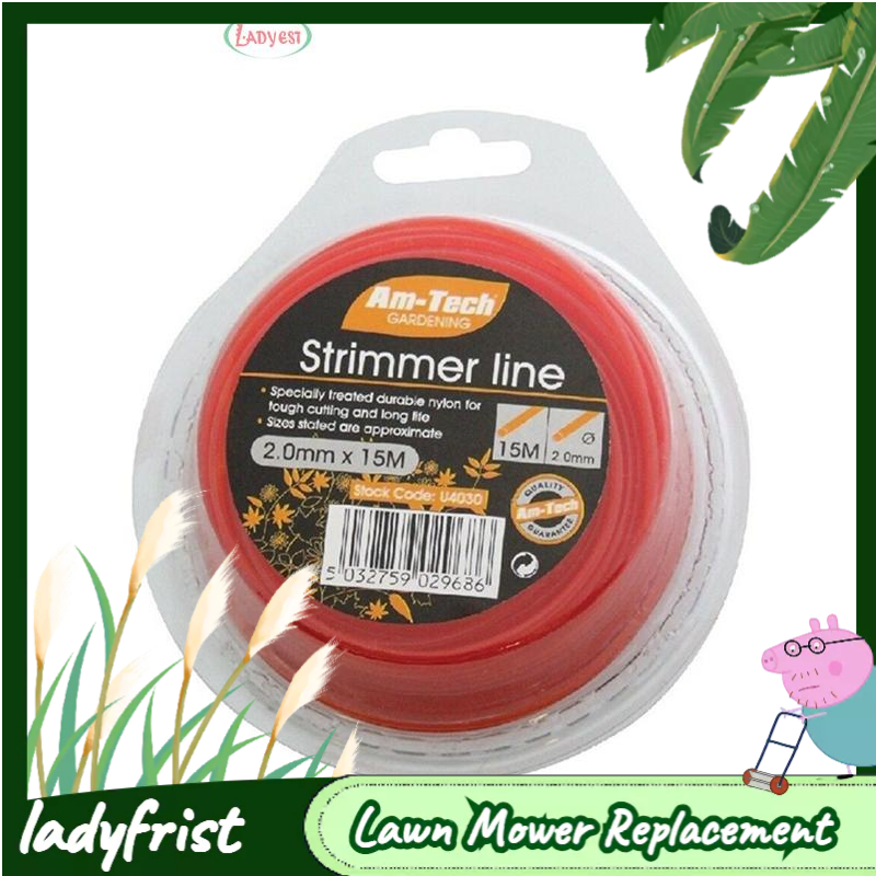 15m*2mm STRONG Strimmer Line Nylon Wire Round String Medium Electric ...