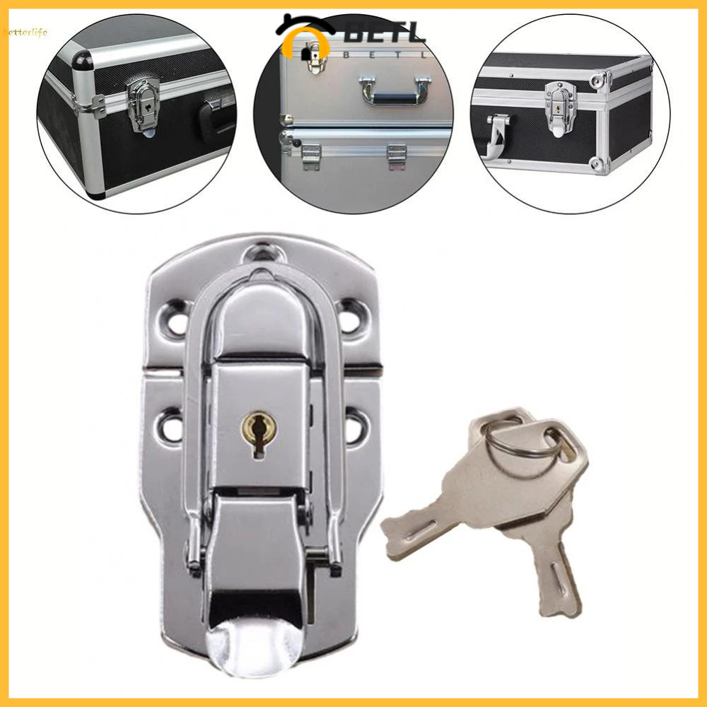 Latch Hasp Lock Latch Hasp Metal Toggle Secure Locking System Suitcase ...