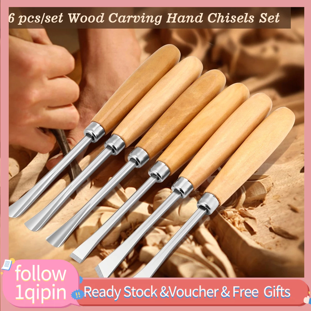 1qipin.my 6pcs Professional Wood Carving Hand Chisels Set DIY ...