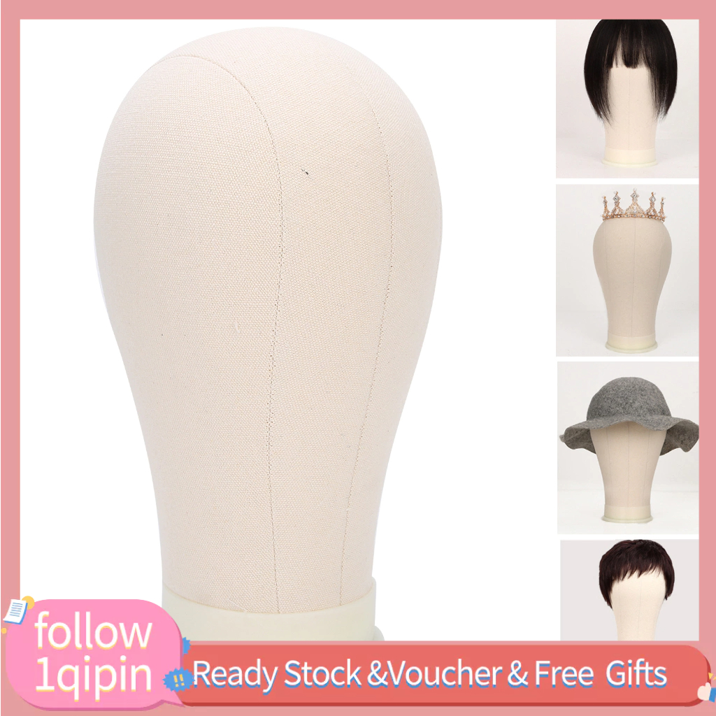 Cork Canvas Block Wig Head Making Wig Display Styling Practice ...