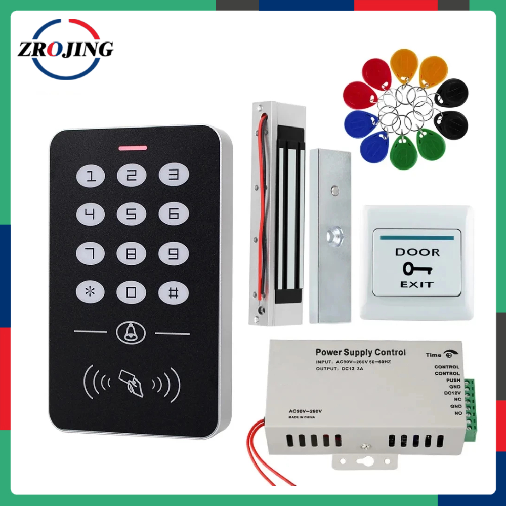 Door Access Control System Kit RFID Keypad + Power Supply + Electric ...
