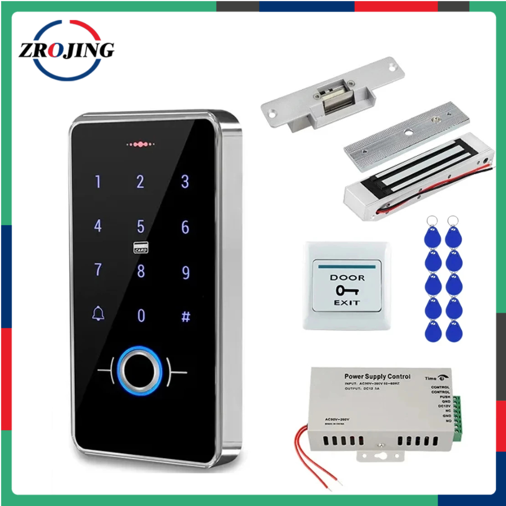 Fingerprint Door Access Control System Kit IP68 Waterproof Outdoor RFID Access Control Keypad ...