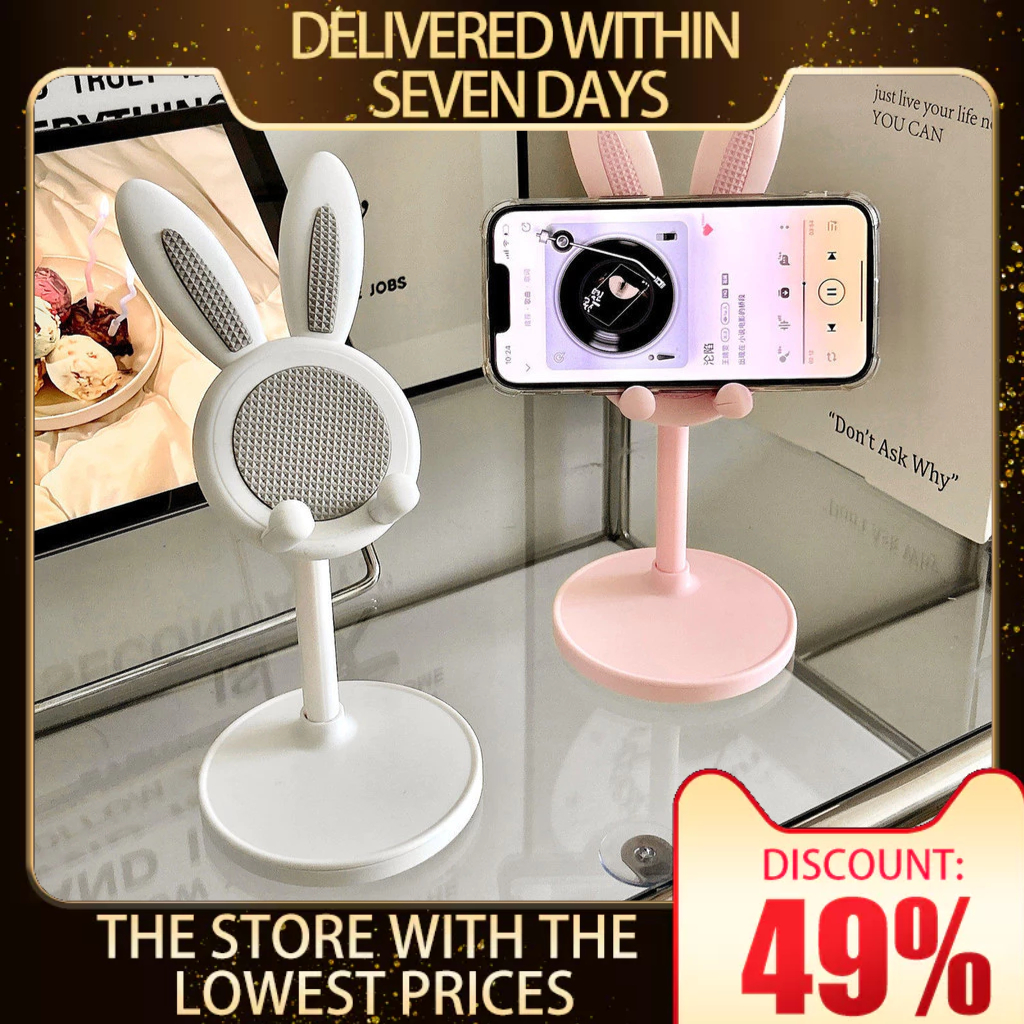 Mobile Phone Desktop Stand, Cute Cartoon Bunny Tablet Universal Stand ...