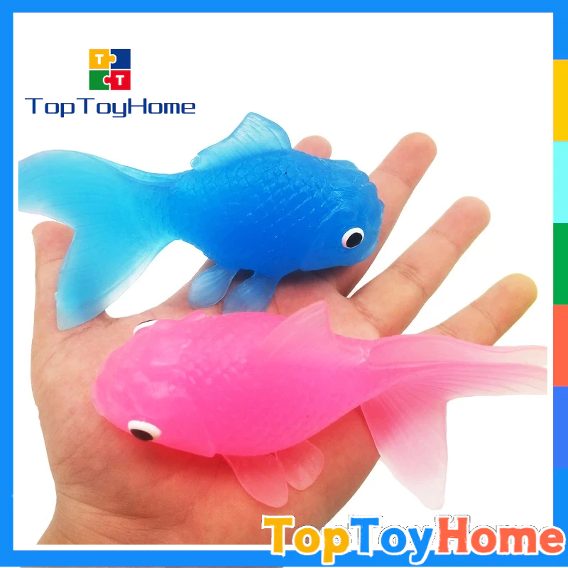 TTH Soft Rubber Gold Fish Baby Bath Toys Fishing Pool Toys Game for ...