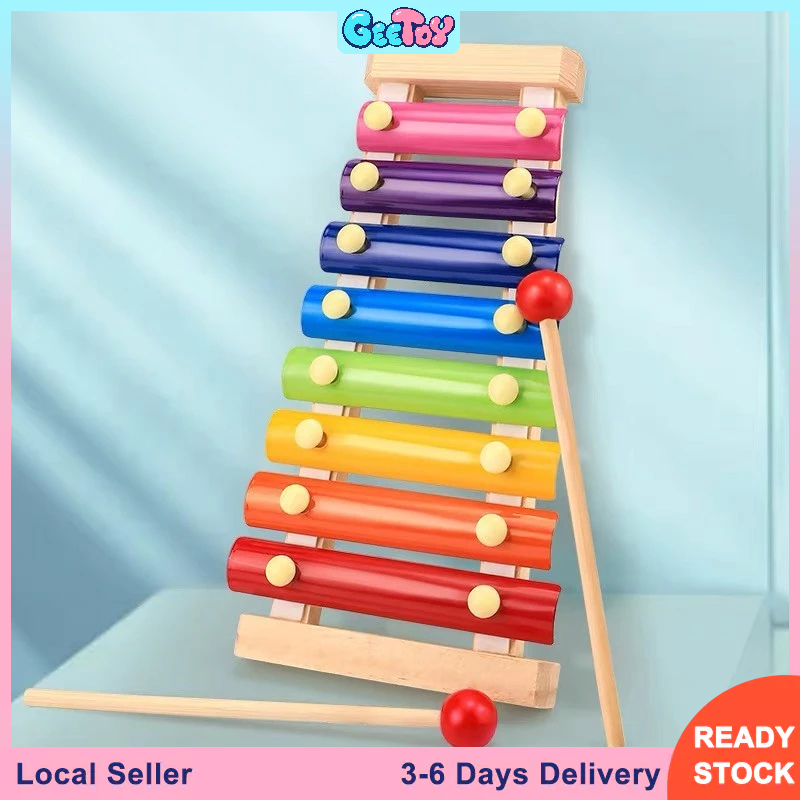 GeeToy Educational Toys Rainbow Hand Knock Violin Xylophone Musical ...