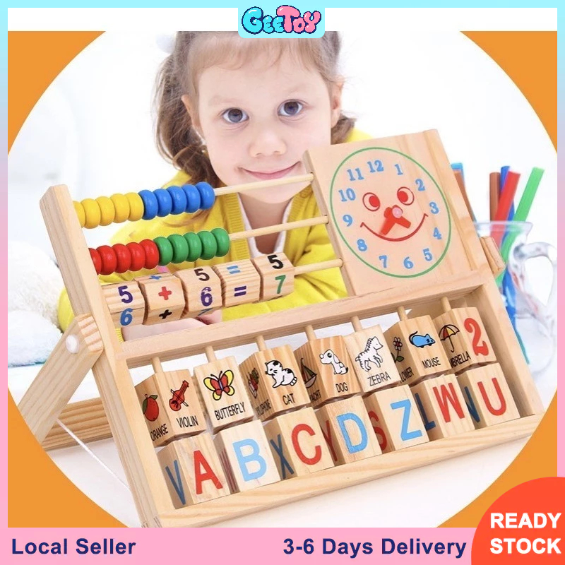 GeeToy Multi Purpose Abacus Puzzle Cartoon Calculating Beads Math ...