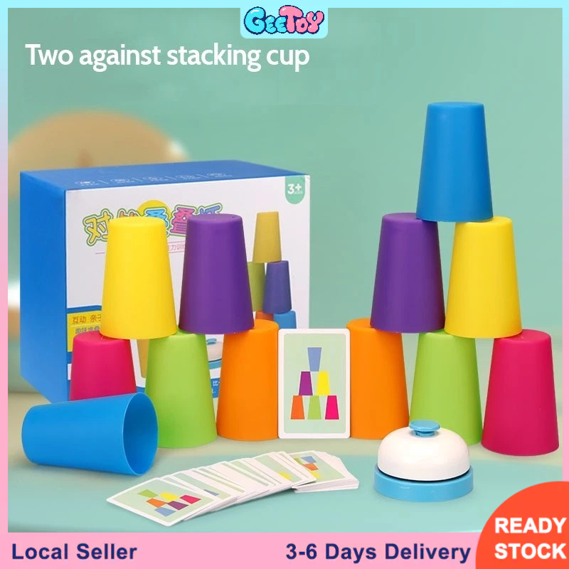 GeeToy Stack Cup Game With Card Intellectual Enlightenment Color ...