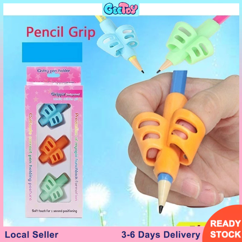 GeeToy 3Pcs/Set Soft Silica Grasp Writing Correction Tool Pens Holding ...