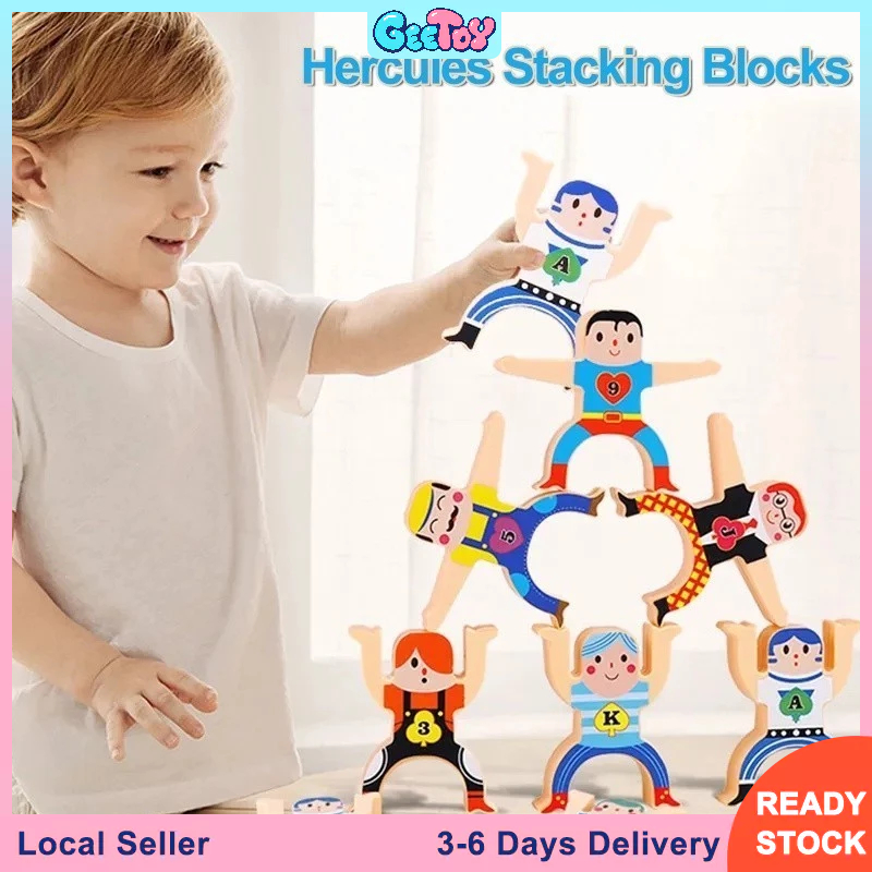 GeeToy Parent-child Interactive Toys Domino Balance Building Blocks ...