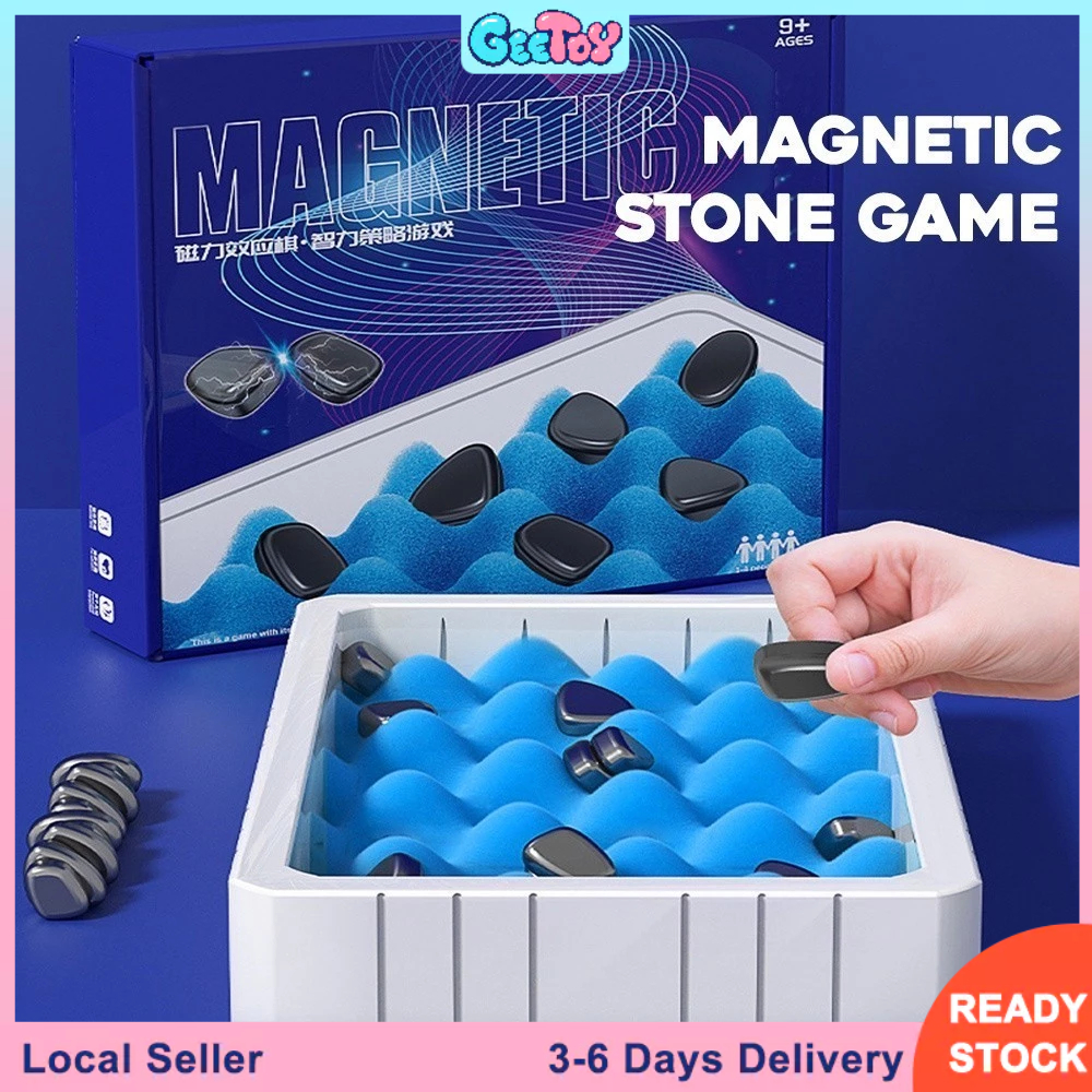 GeeToy Magnetic Chess Game Magnet Stone Board Game Set Toy For Parent ...