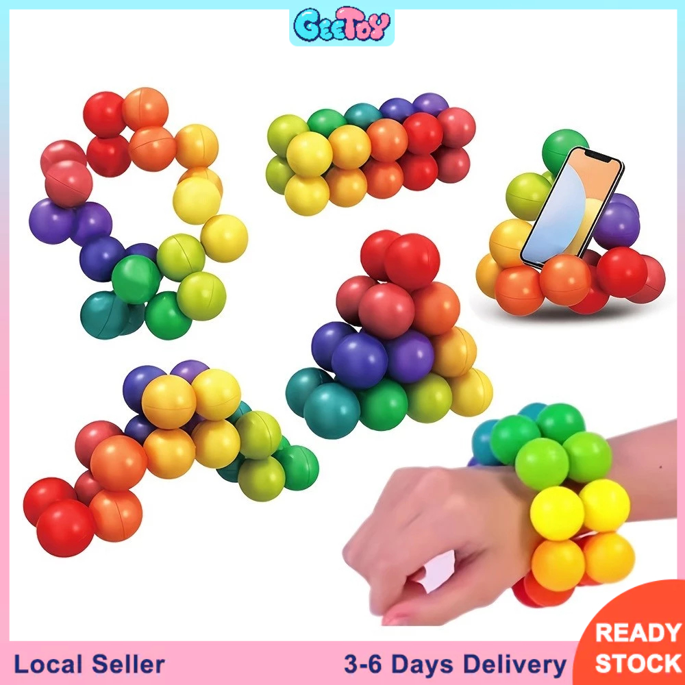 GeeToy 20Pcs/Set DIY Puzzle Stress Relief Magic Ball Intelligence Cube ...