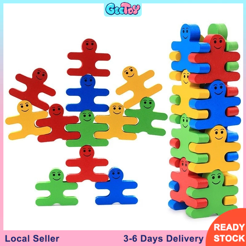 GeeToy Rainbow Building Blocks Balance Thinking Training Kindergarten ...