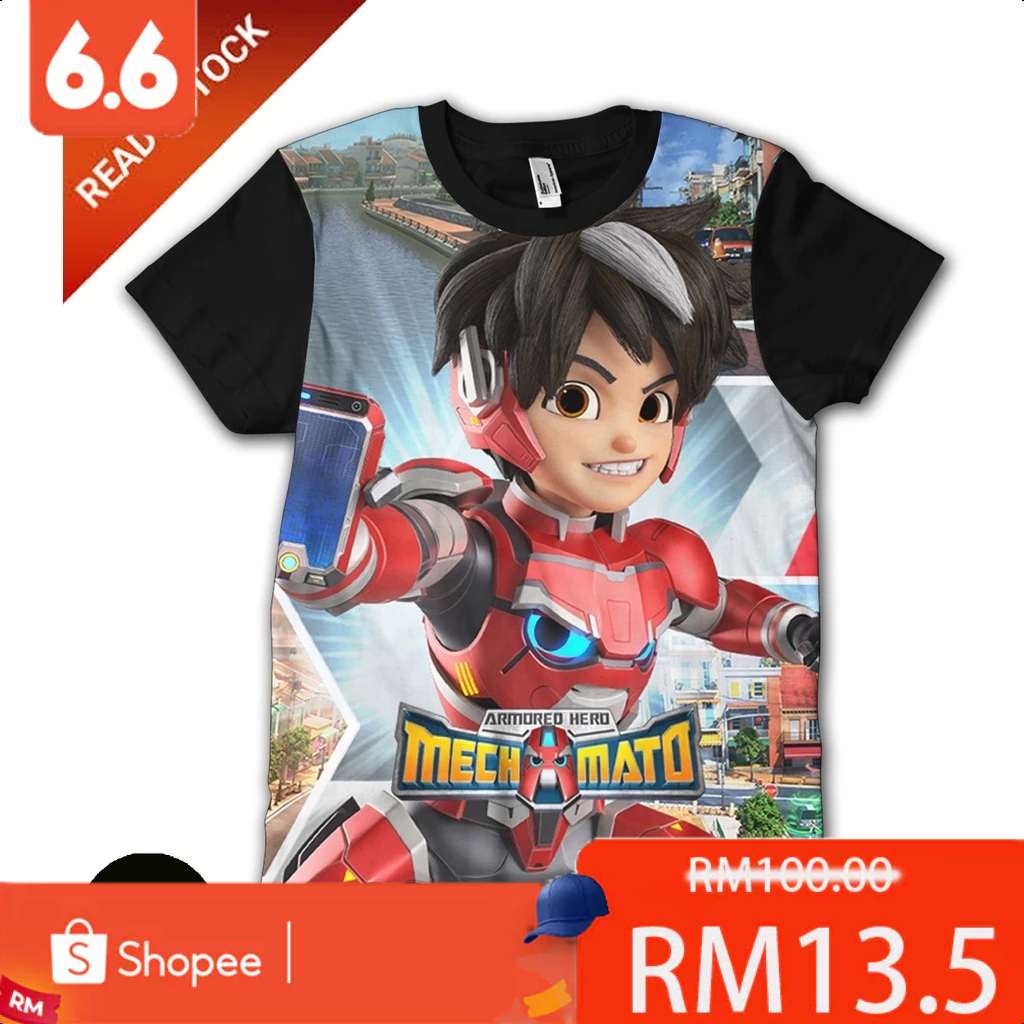 Mechamato Armored Hero 3D T-Shirt Kids Cartoon TV Series Animation Kaos ...