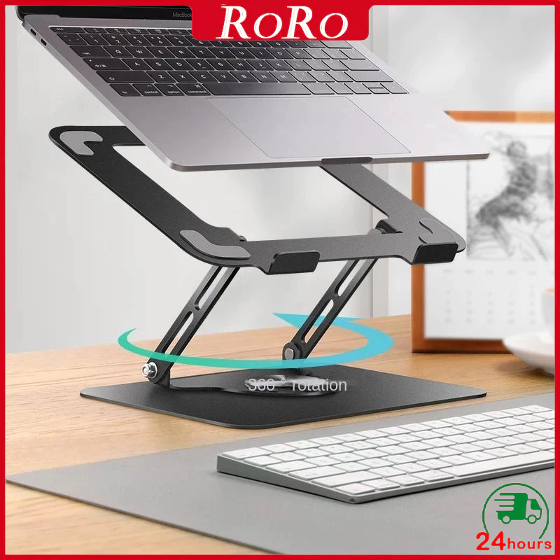 【Ready Stock 24H】i-kookoo Rotasi 360°Aluminium Laptop Stand Portable ...