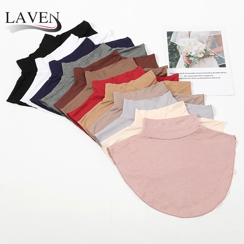 LAVEN Women Modal Cotton Inner Turtle Neck Detachable Plain Fake Collar ...