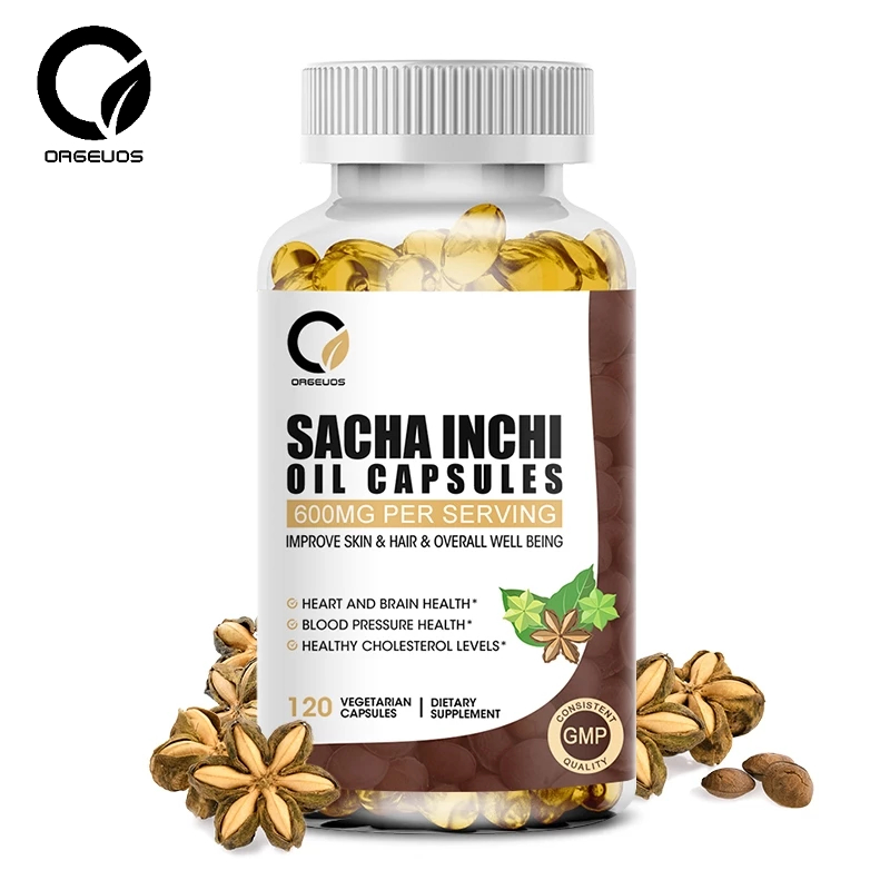 Orgeuos Sacha Inchi Oil Capsule Improve Skin & Hair & Heart & Brain ...