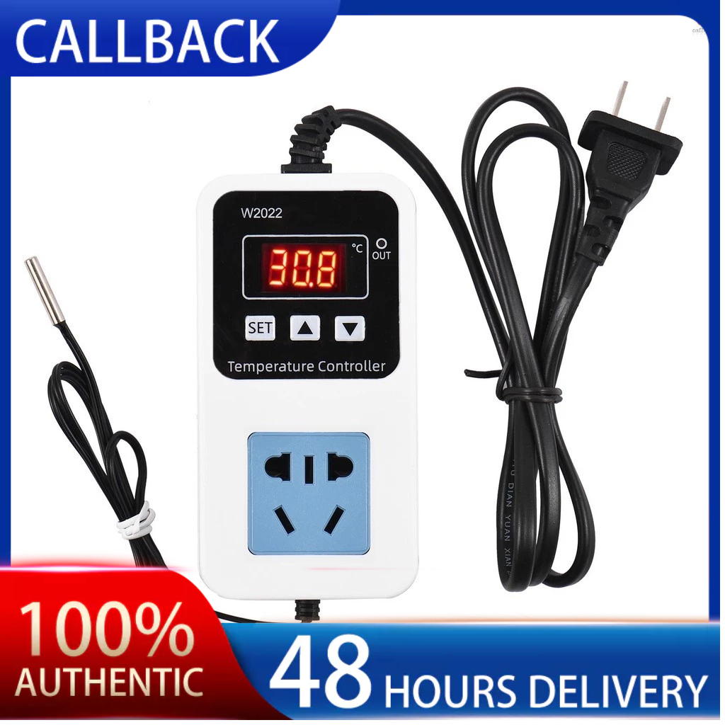 110-220V 10A 1500W Electronic Temperature Controller Outlet Wall Mounted Intelligent Digital ...