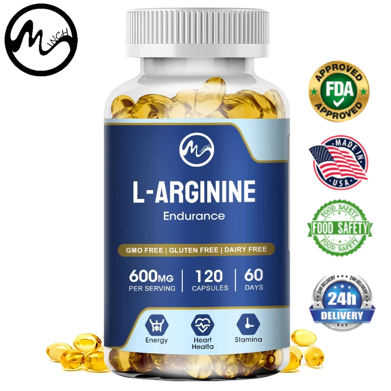 Minch l Arginine 600mg Improved Muscle Growth Tone Great Energy Heart ...