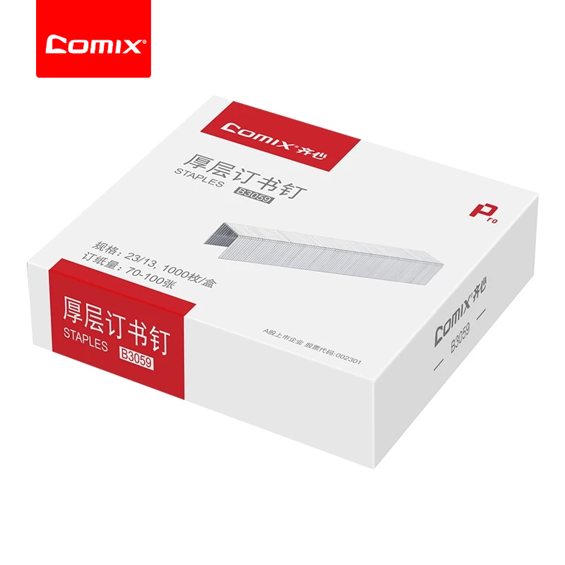 Comix Heavy Duty Office Staple Pins 23/13, Box of 1000, High Strength ...