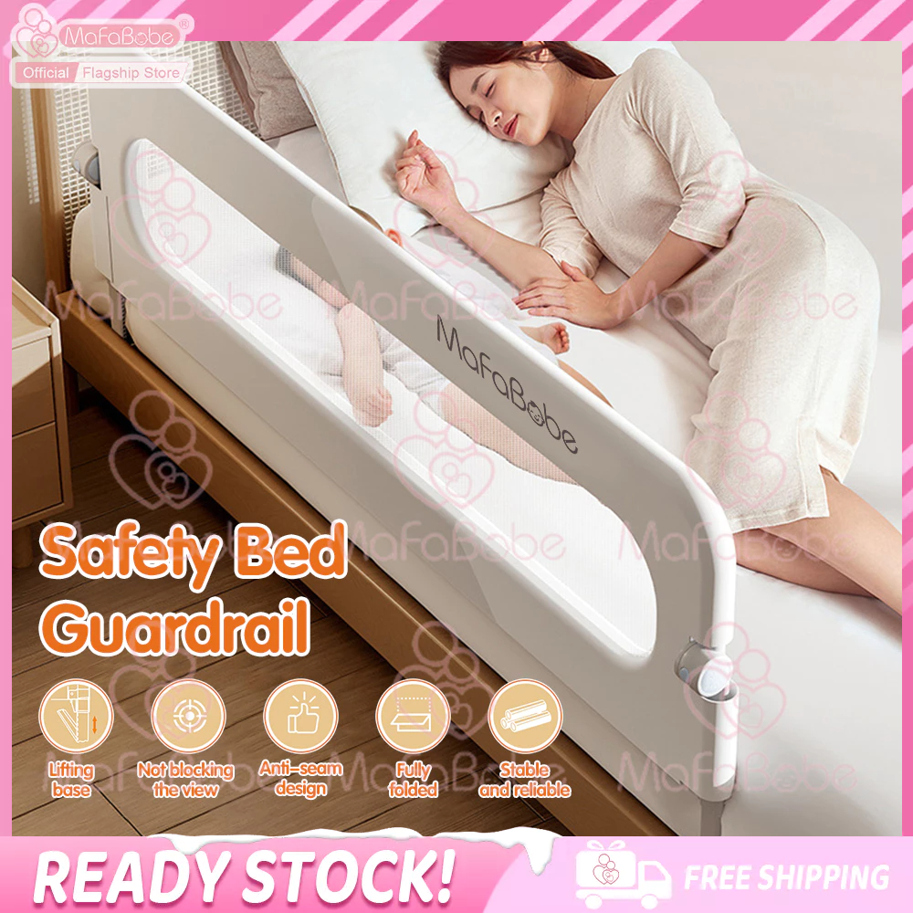Mafababe Foldable safety bed rails Baby Bed Fence Anti-fall Bed Rail ...