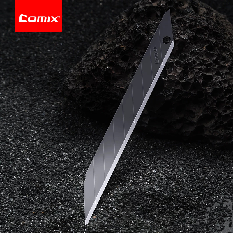 Comix Long-Lasting Precision Sharp Razor Anti-Rust Utility Blade (9mm ...