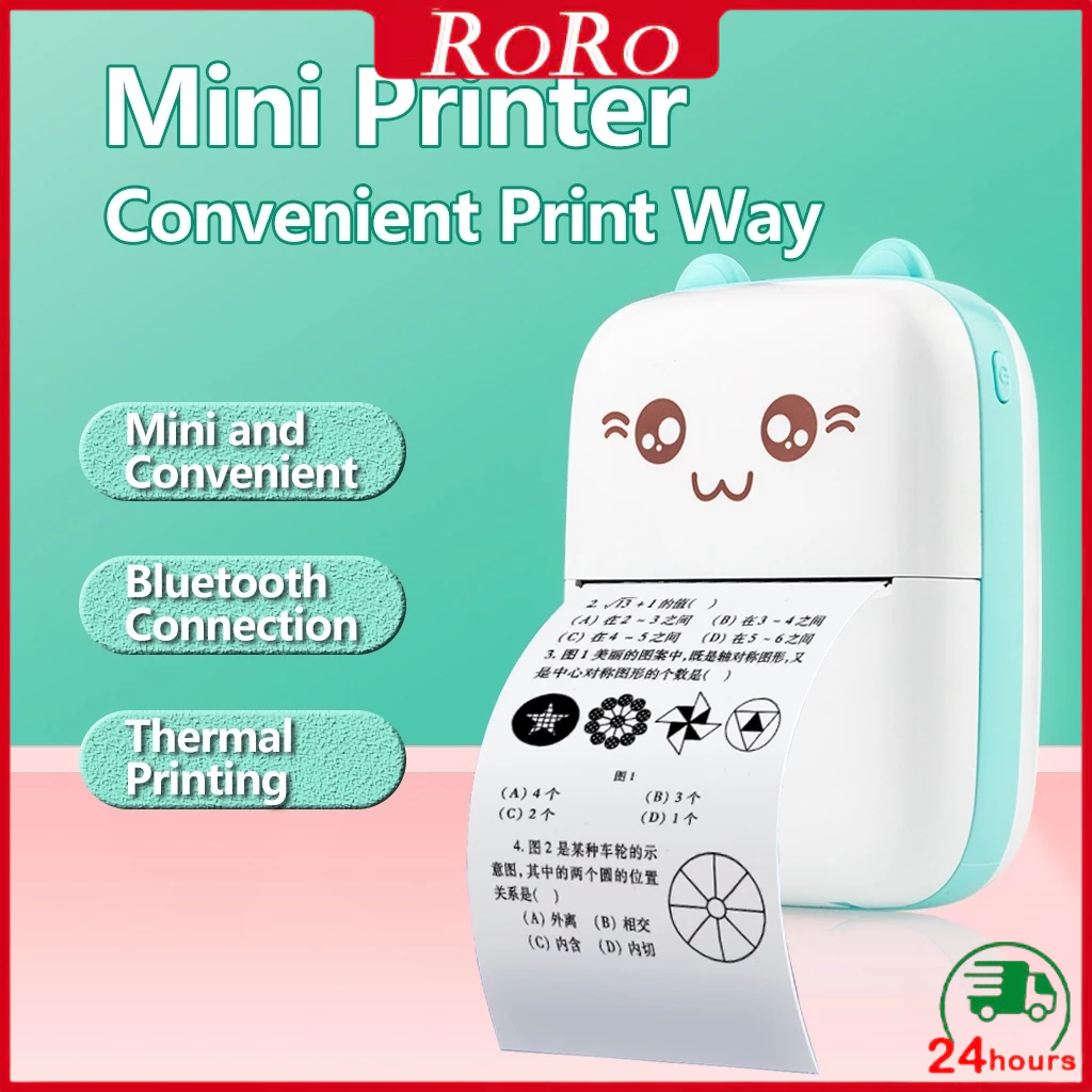 【Ready Stock 24H】Mini Thermal Printer Bluetooth Printer Portable Tanpa ...