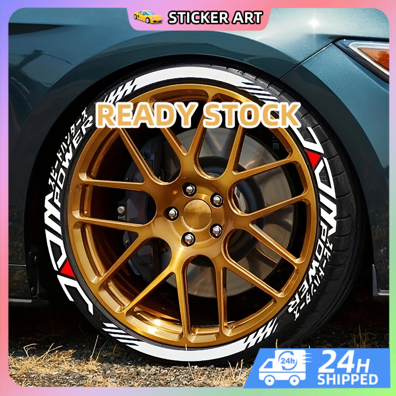 2pcs JDM Sticker Tayar Kereta Tyre Letter Sticker 3D Tire Stiker Rim ...