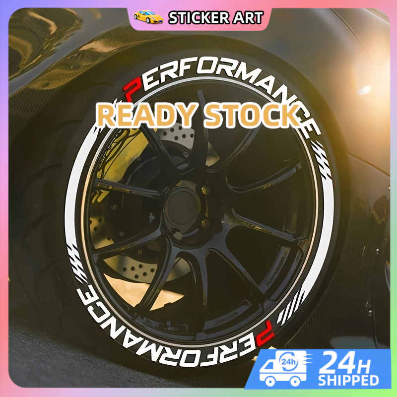 2pcs PERFORMANCE Sticker Tayar kereta Car Tyre Sticker Motorcycle PVC ...