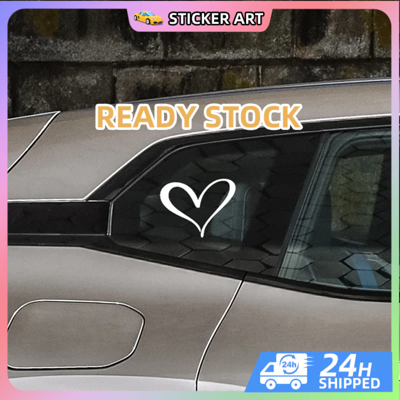 Heart Vinyl Decal Heart Decal Heart Love Car Decal Bumper Sticker ...