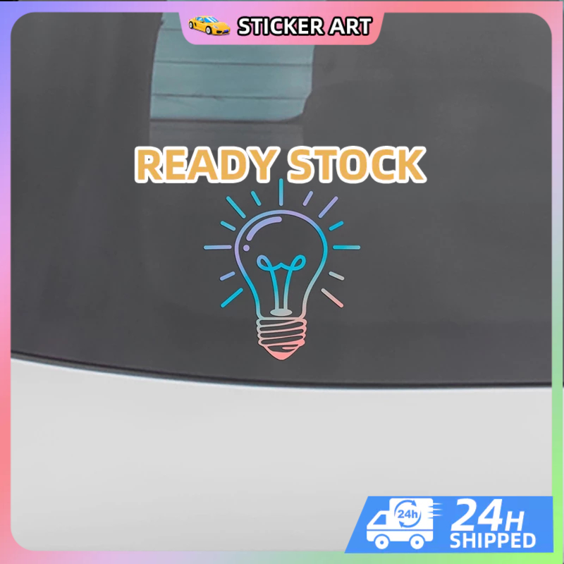 Light Bulb Decals Vinyl Decal Stickers Waterproof For Car Window Bumper ...