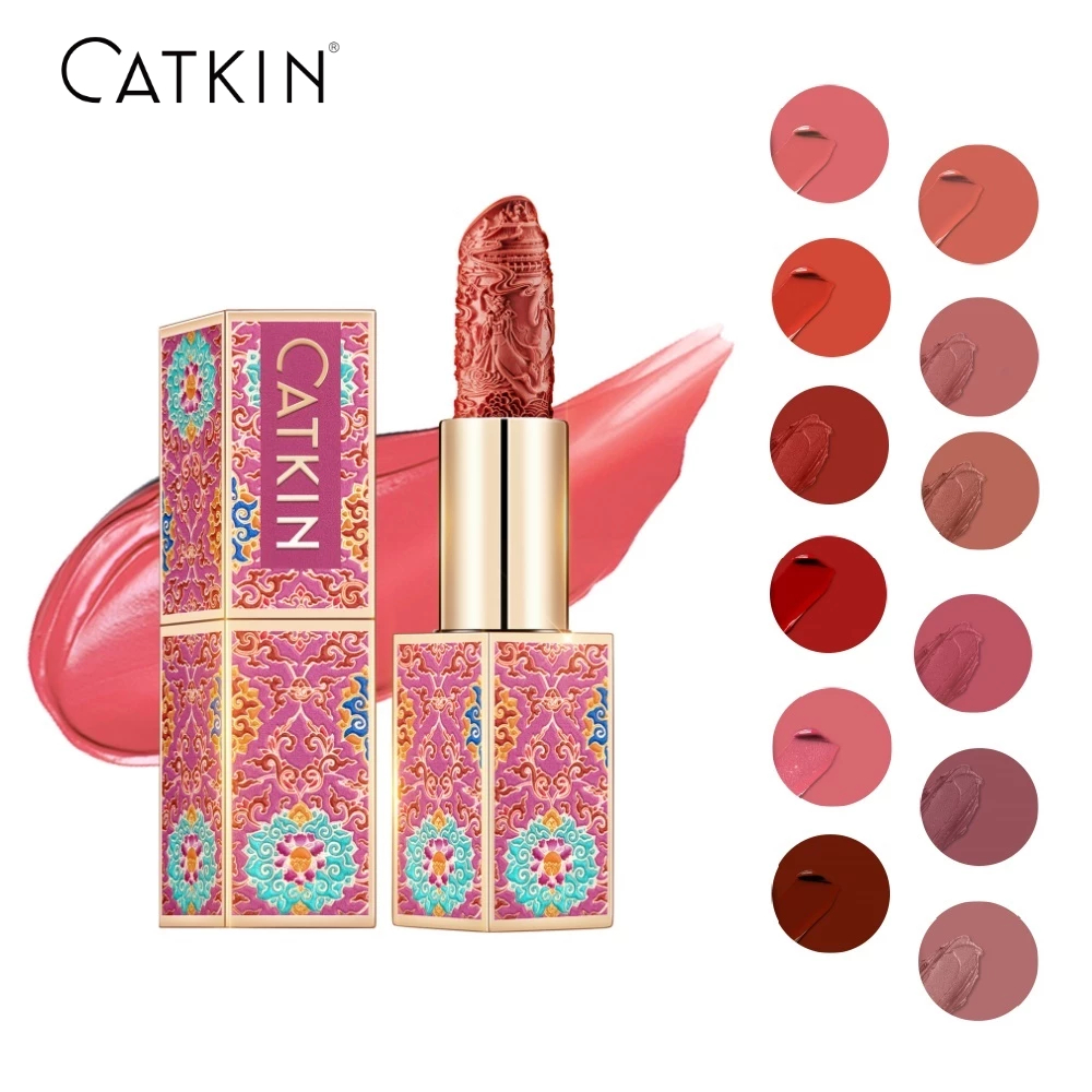 CATKIN Rouge Carving Lipstick Highly Pigmented Lip Tint Waterproof Long Lasting Lipstick Matte ...