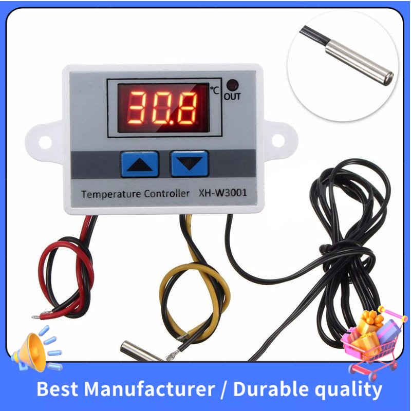 220V Digital LED Temperature Controller 10A Thermostat Control Switch ...