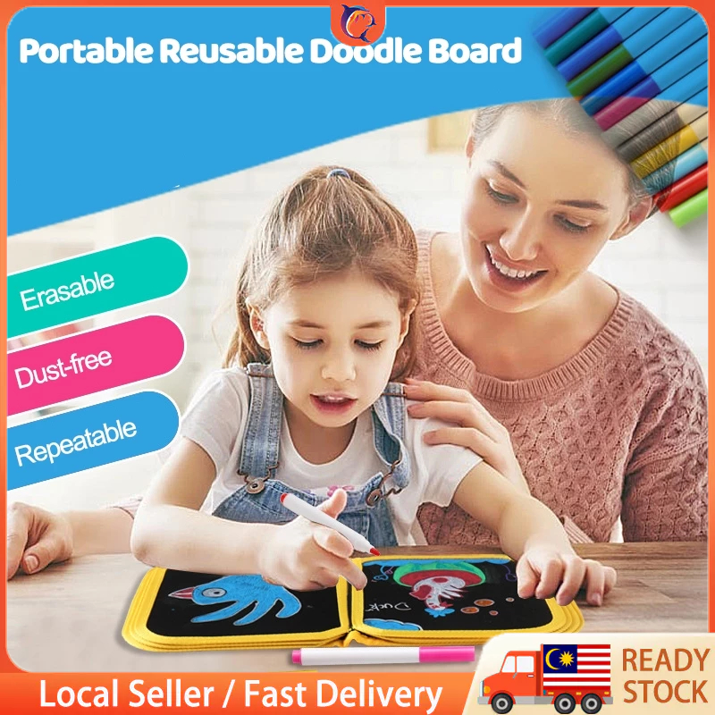 Reusable Doodle Drawing Book Coloring Book Children Education Erasable ...