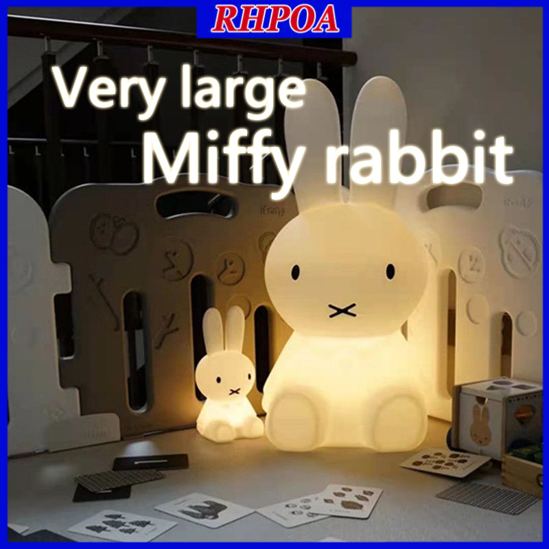 RHPOA Miffy Night Light Rechargeable 16 Colors RGB Remote Control ...